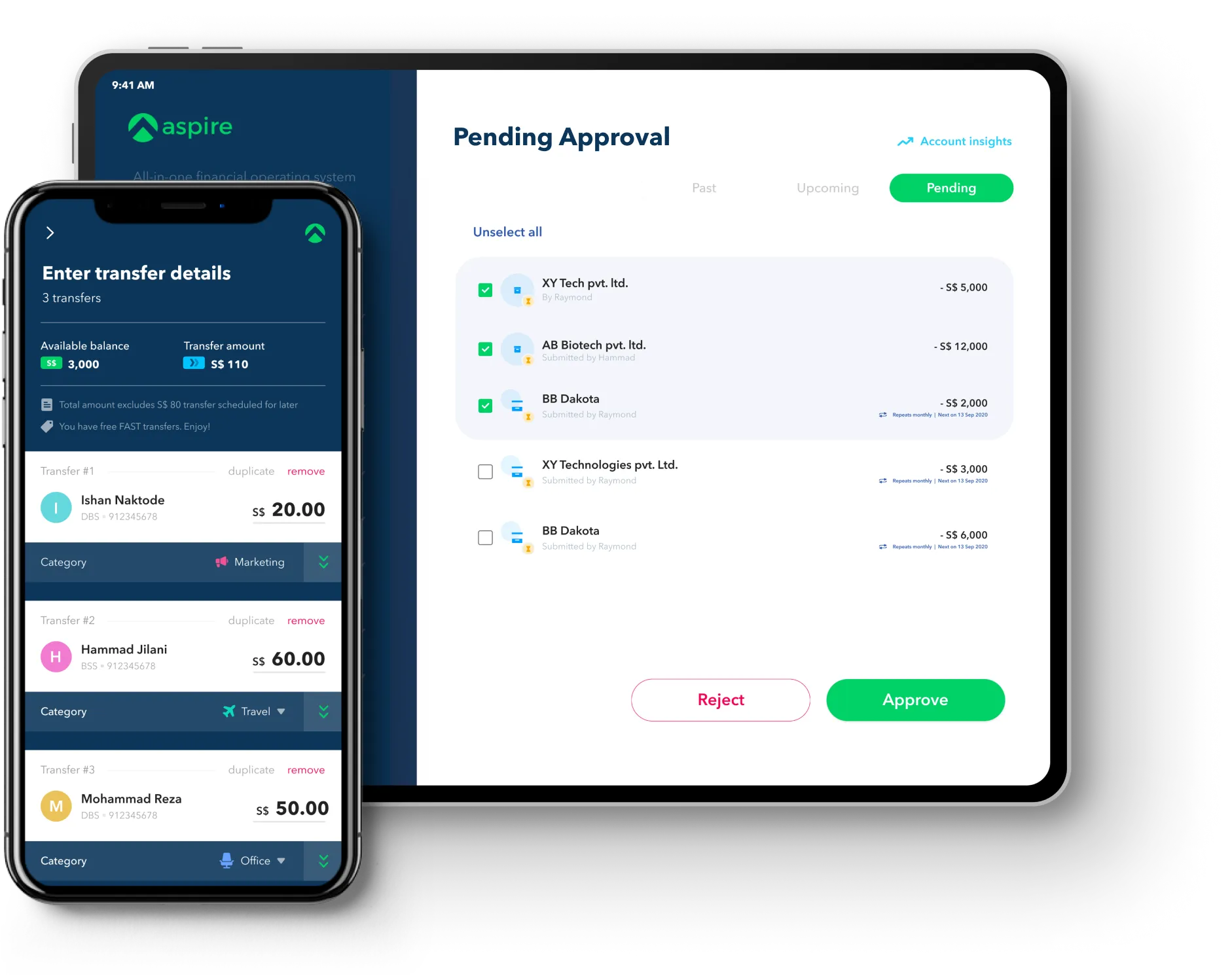 Seamless bulk payments and payroll processing with Aspire
